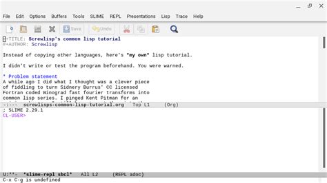 Subjectively Terrible Lisp Tutorial 1 By Screwlisp Medium