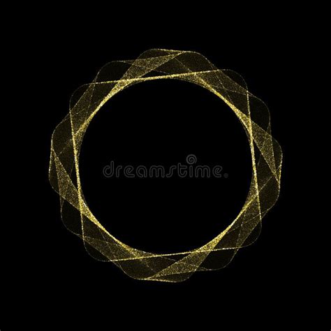 Abstract Golden Wave Pattern On A Black Background Presentation Template Eps 10 Stock