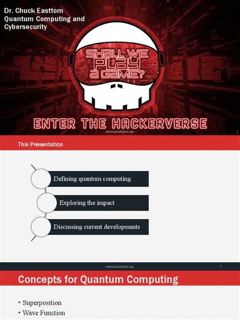 Easttom Quantum Computing Presentation Pdf Quantum Computing Cryptography