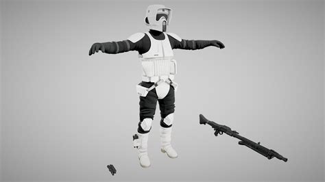 Star Wars Scout Trooper Buy Royalty Free 3d Model By Squir3d Aa877bd