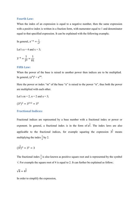 Indices And Logarithms Pdf