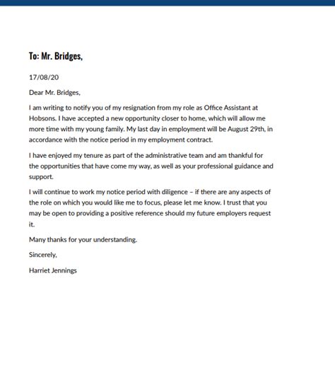 How To Write Your Resignation Letter Free 5 Examples Resume Io