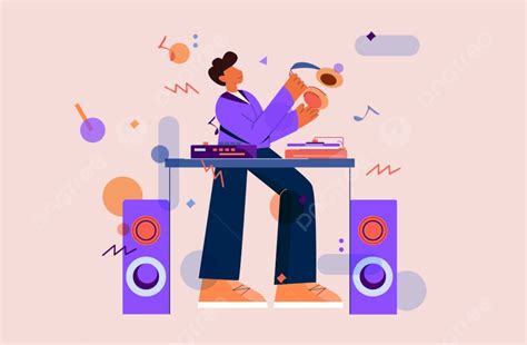 Dj는 음악 삽화를 만든다 에 혼합 디스코 Png 일러스트 및 벡터 에 대한 무료 다운로드 Pngtree