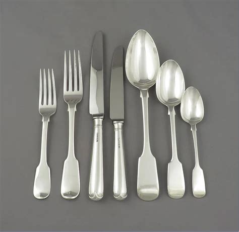 An Assembled Late Georgian And Victorian Sterling Silver Flatware
