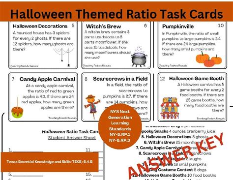 Halloween Ratio Task Cards By Teaching Faskels Rascals Tpt