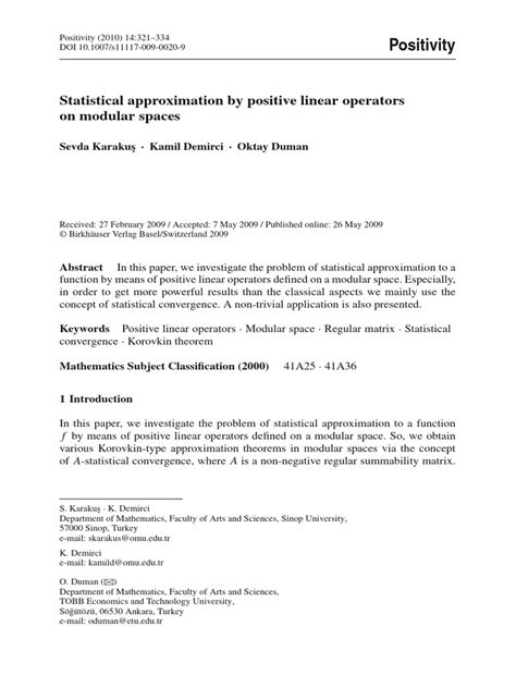 statistical approximation by positive linear operators on modular