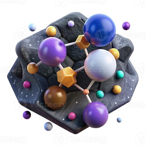 Dramatic Abstract Molecular Structure With Bonds Highlighted Isolated