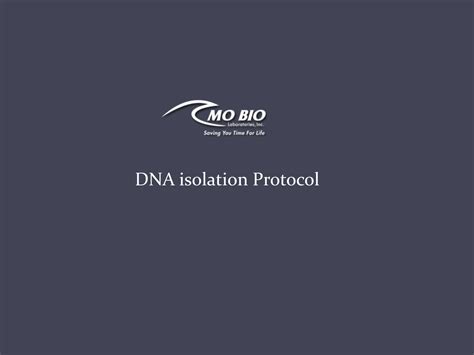 Dna Isolation Protocol Mobiolaboratories Page 1 10 Flip Pdf Online Pubhtml5