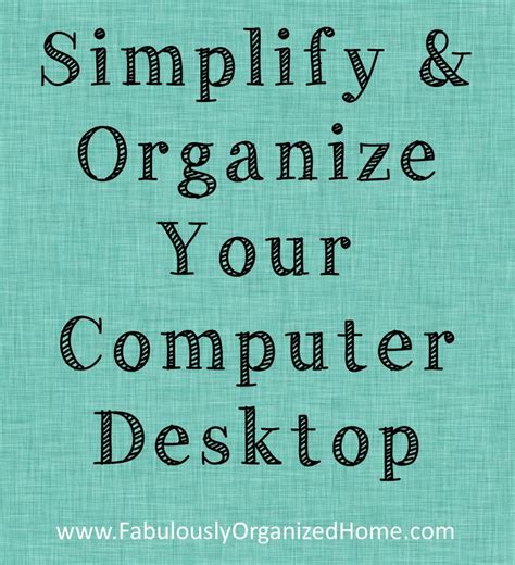 3 Day Series On Organizing Your Computer Files Fabulouslyorganizedhome Com 2013 01 21