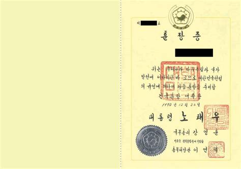 대한민국 상훈 상훈제도안내 훈장증