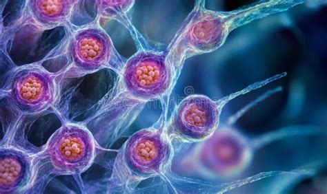 Root Tip Of Onion And Mitosis Cell In The Root Tip Of Onion Under A Microscope Stock