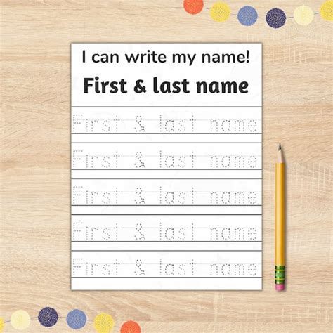 Personalize Name Tracing Template Etsy
