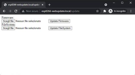 Esp8266 Ota Update With Web Browser Firmware Filesystem And