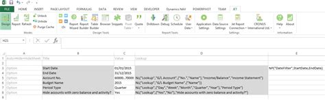 Creating Report In Jet Using Nl Nf Np And Gl And Excel Formulas Arksd