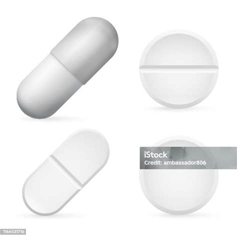 알 약 캡슐 템플릿 3d 현실적인 백색 의료 알 약 아이콘 설정 닫는 약국 치료 벡터 0명에 대한 스톡 벡터 아트 및 기타 이미지 0명 3차원 형태 개체 그룹