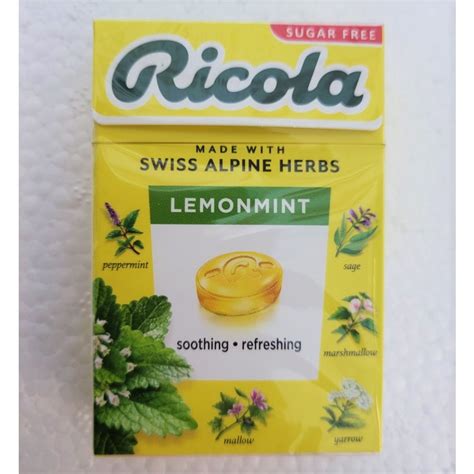 [gold Box 40g] Sugar Free Herbal Candy Lemon Mint [swiss] Ricola