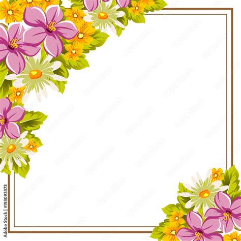 Beautiful Frames For Your Text From The Flowers For Design Postcards