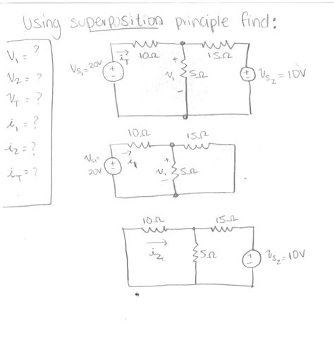 Solved Using Superposition Principle Find The Following Chegg