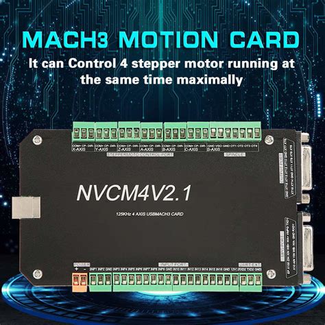Getuscart 6 Axis Nvcm Usb Stepper Motor Motion Control Card Breakout Board Usb Interface Cnc