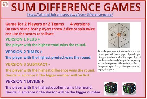 Sum Difference Game Aiming High Teacher Network