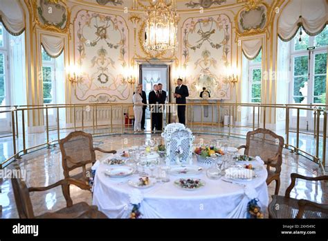 Russian President Vladimir Putin Center Visits The Oranienbaum Palace