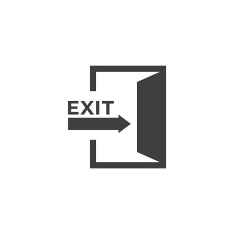 Vector Sign Of The Emergency Exit Symbol Is Isolated On A White
