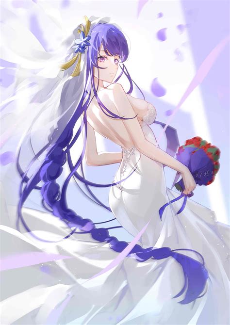 Raiden Shogun Genshin Impact Drawn By Shibei Danbooru