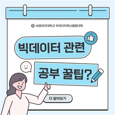 숙명여자대학교 빅데이터의 공부 꿀팁 빅데이터 혁신융합대학