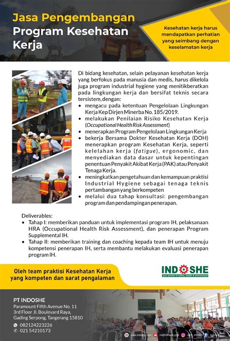 Jasa Pengembangan Program Kesehatan Kerja Indoshe Cares