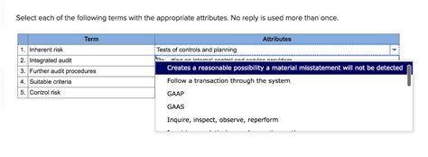 Solved Question Select Each Of The Following Terms With The
