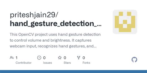 GitHub Priteshjain Hand Gesture Detection OpenCV This OpenCV Project Uses Hand Gesture