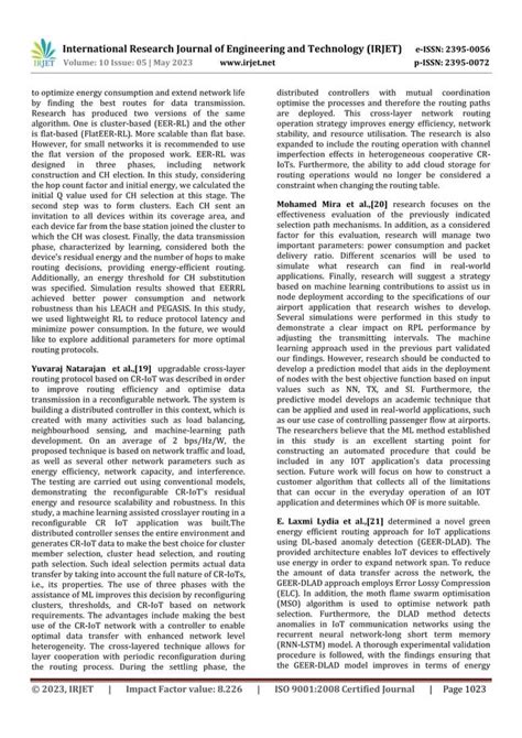 Survey On Optimization Of Iot Routing Based On Machine Learning