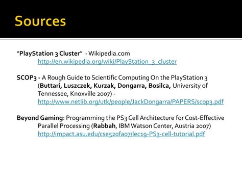 Ppt Playstation 3 Parallel Computing Powerpoint Presentation Free Download Id 1852738