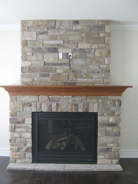 Custom Fireplace With Country Ledge Stone” Custom Fireplace Stone