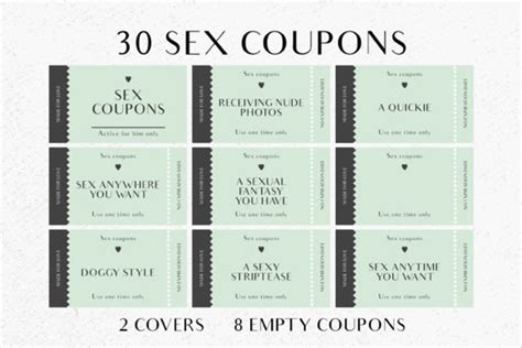 Naughty Coupons Digital Template Printable Sex Coupon Anniversary