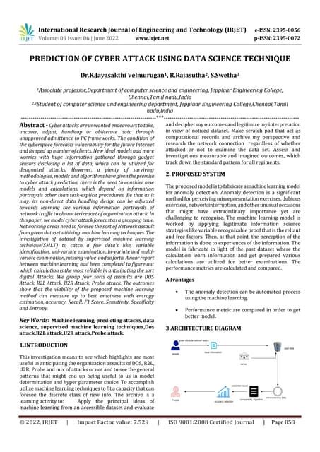 prediction of cyber attack using data science technique pdf