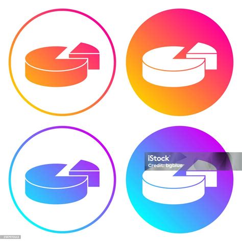 Pie Chart Round Icons With Color Gradients Stock Illustration Download Image Now Analyzing
