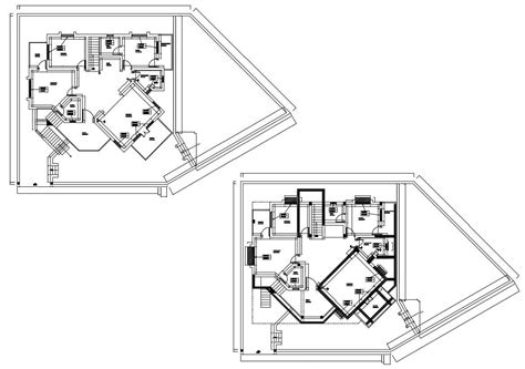 Modern Bungalow Floor Plan In Dwg File Cadbull