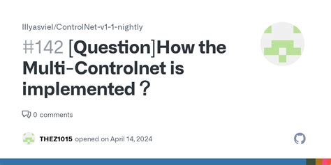 Question How The Multi Controlnet Is Implemented Issue 142