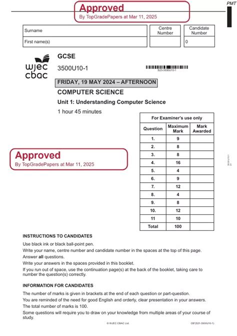 Gcse 3500u10 1 Computer Science Unit 1 Understanding Computer Science Wjec Computer Science