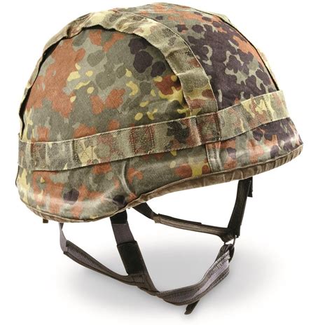 NATO Military Surplus Flecktarn Camo Helmet, Used | Military helmets ...