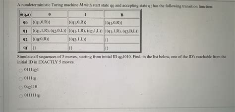Solved Question 1 A Nondeterministic Turing Machine M With