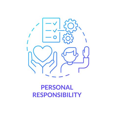 Personal Responsibility Blue Gradient Concept Icon Type Of Csr Abstract Idea Thin Line