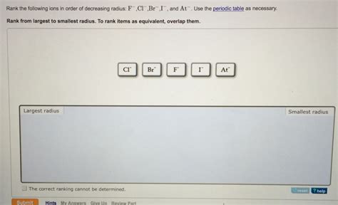 Solved Place The Following Elements In Order Of Decreasing