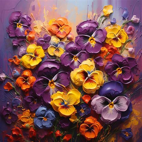 Premium Ai Image Watercolor Art Of Pansies Smiling Faces Facing Front