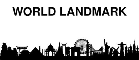 Silhouette World Landmarks 2318105 Vector Art At Vecteezy