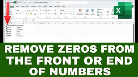 How To Auto Remove Unwanted Zeros In Excel Remove Zeros From Front Or