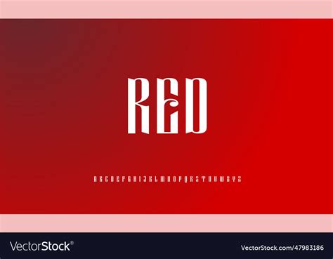 Red Font Style Editable Text Royalty Free Vector Image