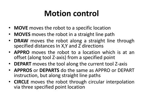 Unit Ivpptx Robot Programming And Languages Pptx