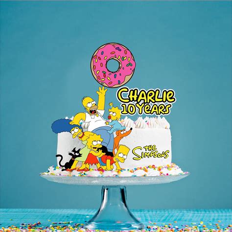 03 Printable The Simpsons Cake Topper Personalized The Simpsons